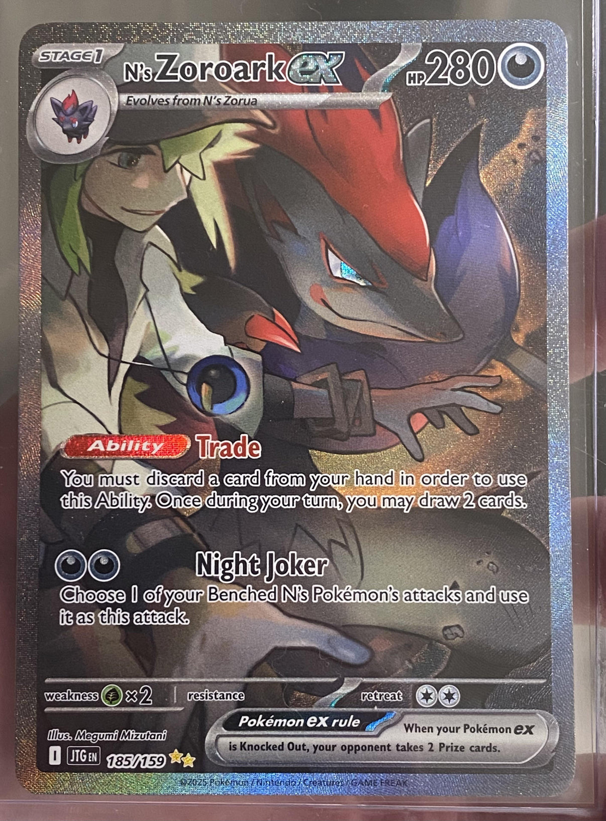 N's Zoroark ex - 185/159 - SV09: Journey Together – Aniware-Sealed